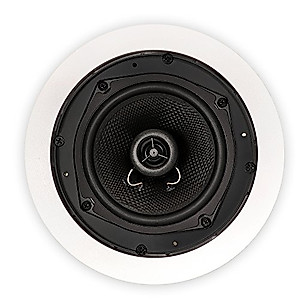 Theater Solutions TS50C in Ceiling Speakers Surround Sound Home Theater Pair, White, 5.25-Inch