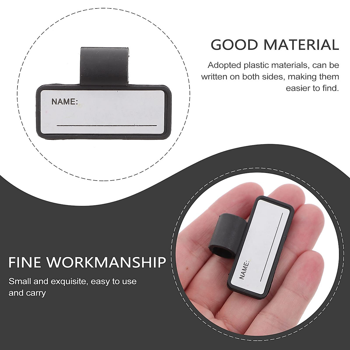 iplusmile Accessories ID Tag for Nurses, 5 Pack Personalized Name ID Identification Tag Clip, ID Charm, Universal Tag Badge