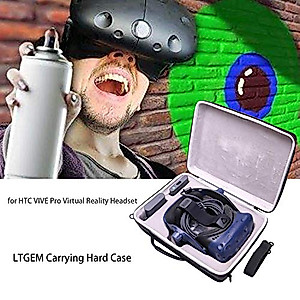 LTGEM EVA Hard Case for HTC Vive Pro Virtual Reality Headset or HTC Vive Pro 2 Headset