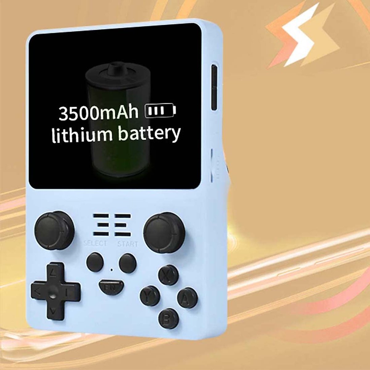 ZOSTER Powkiddy RGB20S Handheld Game Console Portable Retro Built in 10,000 Games 16G+32G 3.5 Inches IPS Screen Open Source System Arcade Game Console Toy Gift for Kids Adults