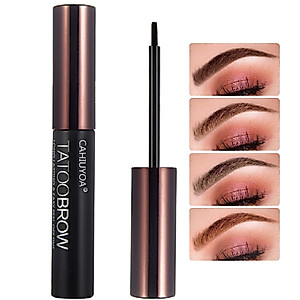 CAHIUYOA 1PCS Peel Off Tattoo Eyebrow Gel, Long-Lasting Waterproof Eyebrow Tattoo Makeup,Natural Elegant Eyebrow Tattoo Peel Off For All Types Of Eyebrows - Brown