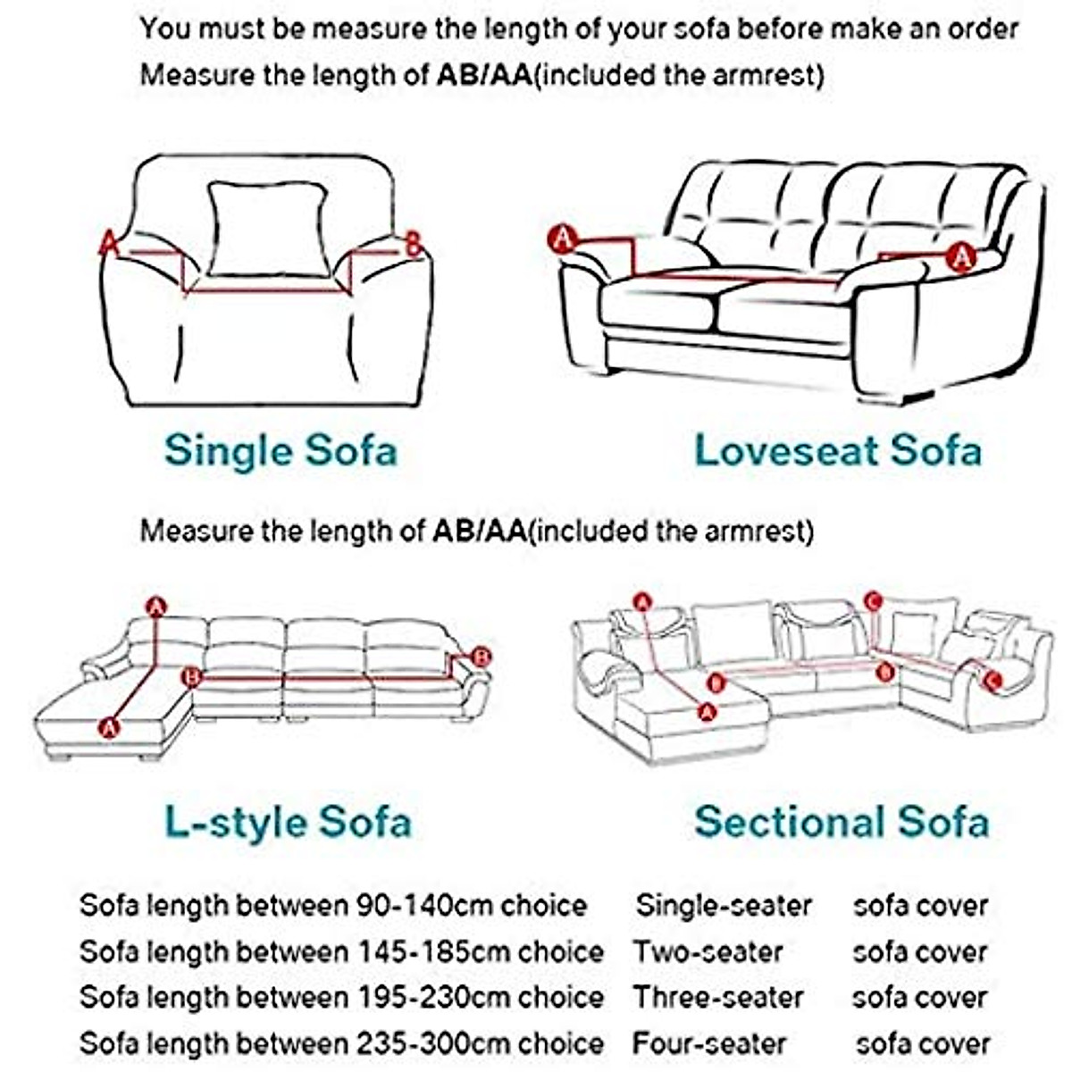 IMYOGI High Stretch Sofa Covers Thick Sofa Covers 1/2/3 Seater Velvet L Shape Sofa Slipcover Easy Fit Stretch Elastic Fabric Sofa Couch Furniture Protector-4 Seater+4 Seater-Lake Blue