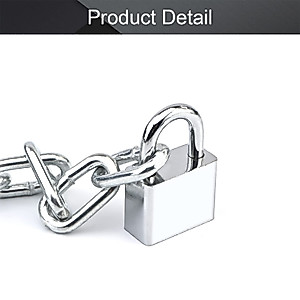 MroMax Chain Lock, 1000mm/39.37" Long, 6mm/0.24" Diameter Buckle Large Lock 1pcs