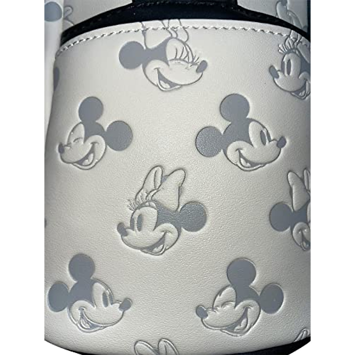 Loungefly Disney Mickey and Minnie Mouse Allover Debossed Womens Double Strap Shoulder Bag Purse