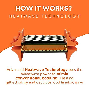 Microwave Sandwich Maker | Panini Press Sandwich Maker | Microwave Grill Tray Crisper | Grill Fast and Dishwasher Safe