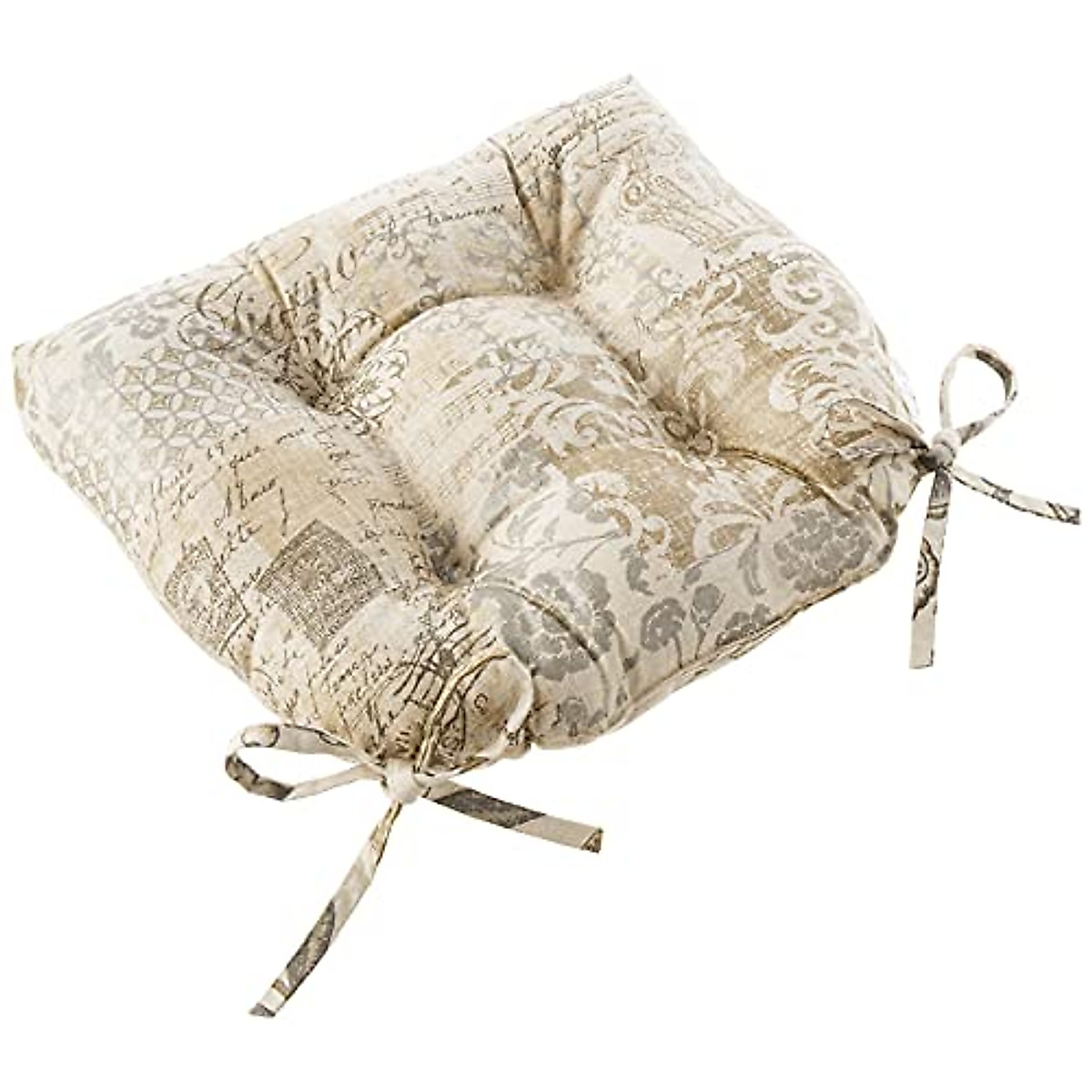 Pillow Perfect Documented Vermeil Reversible Chair Pad (Set of 2),Gold