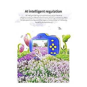 LKYBOA Kids Camera,Mini Digital Camera 2.3 Inch Cartoon Cute Camera Toys Children 1080P Camera Children Camera Birthday Shockproof Digital Video (Color : Blue)