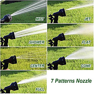 Stainless Steel Metal Garden Hose - 75FT with 2 Nozzles, Lightweight, Heavy Duty, High Pressure, Flexible, Tangle Free & Kink Free Cool to Touch, Outdoor Yard Hose