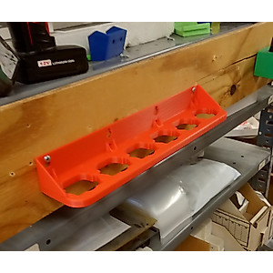 Made by Mitchell M12 Battery Holder for Milwaukee Makita Bosch RIDGID Mount Wall Rack 12V 6 Slot BAT414 BL1014 USA PN M12x6-Mrack