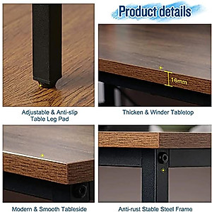 VANCIKI Computer Desk 55 x 24 Inches - Modern Simple Style Work Table Study Writing Workstation with Thicken Table Top for Home Office, Easy Assembly, Rustic Brown