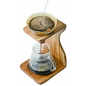 Hario V60 Olive Wood Pour Over Stand Set