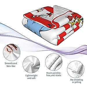 Red White Unisex Baby Blanket Super Soft Reversible Nursery, Swaddle Stroller Infant Toddler Bedding for Kids 30 x 40 Inch (76x102cm)