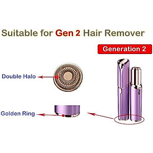 Replacement Heads for Flawless Generation 2, Facial Hair Removal Replacement Heads for Women, Compatible with Finishing Flawless Facial Hair Remover, Double Halo Replacement Heads Gen 2(4 Count)