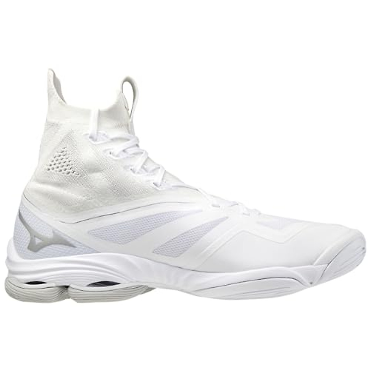 Mizuno Women's Wave Lightning Neo Volleyball Shoe, White-Grey, 12.5