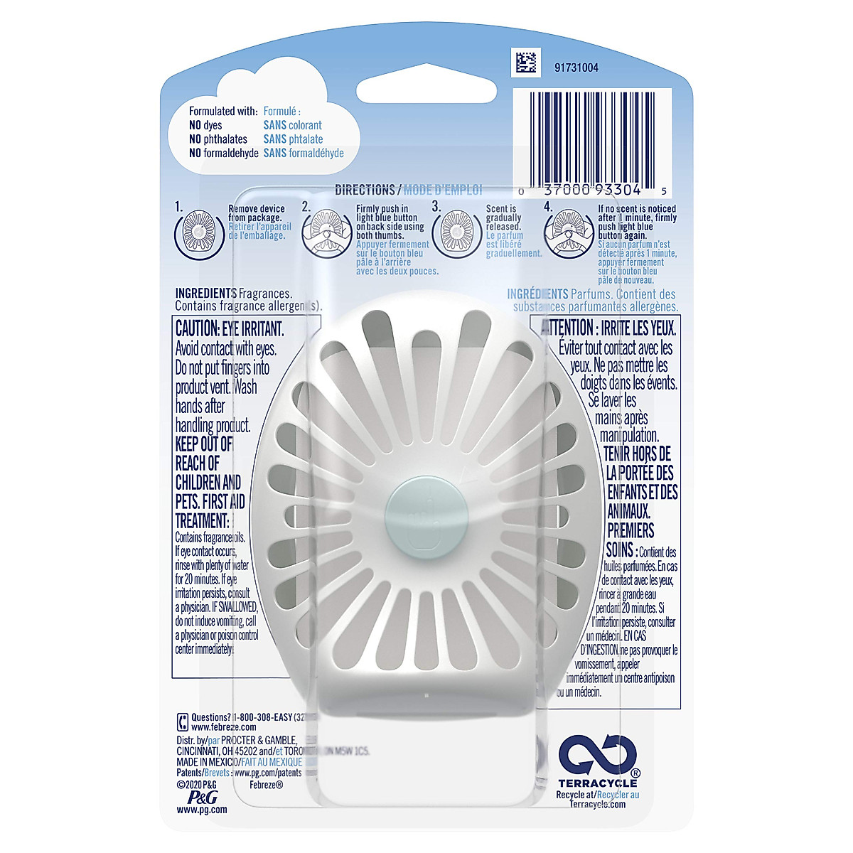 Febreze SMALL SPACES Pet Odor Eliminator Air Freshener, Fresh, 1 count