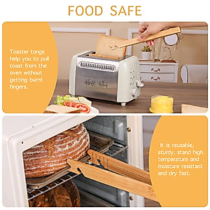 Recsrdce （11 inches Oven Rack Puller， bamboo cooking tongs, Salad pliers，toaster tongs）and（8inches Cream spatula,mini serrated knif,Wooden handle/Stainless steel spatula blade ）