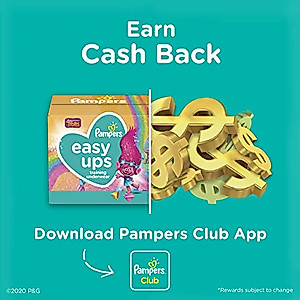 Pampers Easy Ups Training Underwear Girls, 5T-6T Size 7 Diapers, 84 Count (Packaging & Prints May Vary)