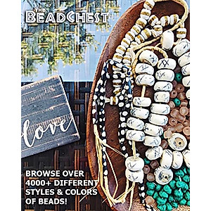 TheBeadChest African Bead Stretch Bracelet, Made in Ghana by Krobo Artisans, Unisex, African Trade Bead Style, Traditional