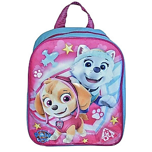 Ruz Paw Patrol Little Girl 10 Inch Mini Backpack (Blue-Pink)