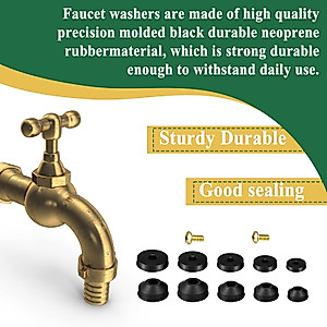 Oruola 116pcs Outdoor Faucet Repair kit,Faucet Washers Assorted Kit,Faucet Washers Kit with Assorted Flat & Beveled Rubber Washers,Faucet Washers for Repairing Faucet Leak Worn Out Washer Replacements