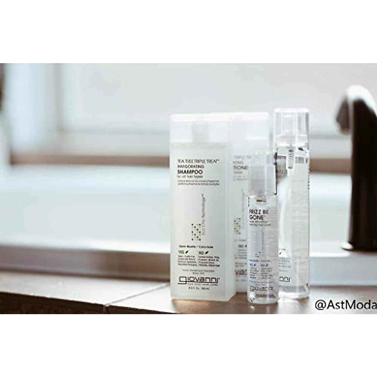 GIOVANNI Tea Tree Triple Treat Invigorating Shampoo & Conditioner Set - Cooling Peppermint, Eucalyptus, Rosemary, Helps Dry, Flaky Scalp, Salon Quality, Vegan, Cruelty Free - 8.5 oz Each