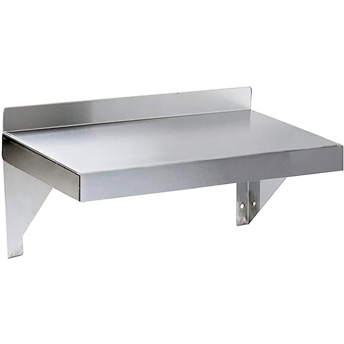Express KitchQuip Stainless Steel Wall Shelf | Square Edge | Metal Shelving | Heavy Duty | Commercial Grade | Wall Mount | NSF Certified (6” Width x 16” Length)