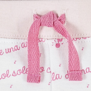 Canticos Unisex-Baby girls 3-piece Take-me-home Shirt, Footed Pant, Cap and Toddler Layette Set, Pink, 0-3 Months US