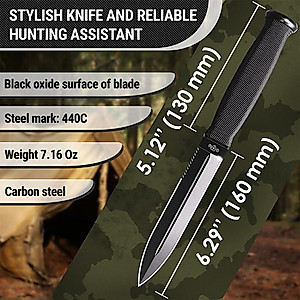 Bundle of 2 Items - Pocket Knife - Survival Military Foldable Knife - Best Outdoor Camping Hunting Bushcraft EDC Folding Knife - Knife with Serrated Blade - Best EDC Survival Camping Hiking Military