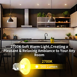 REIDEA GU10 Halogen Bulb - 6 Pack Halogen Light Bulbs, 120V 35W, Dimmable, 2700K Warm White, for Track Lights, Recessed Lighting, Accent Lights, Candle Warmers, Scented Wax Burners, Fragrance Melts