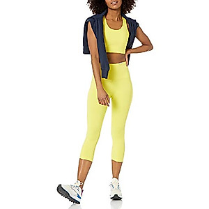 Amazon Essentials Women's Active Sculpt High Rise Capri Legging (Available in Plus Size), Bright Yellow, Medium