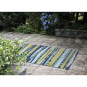 Liora Manne RV146A95006 Cool Torello Organic Stripes Rug, 42" x 66"