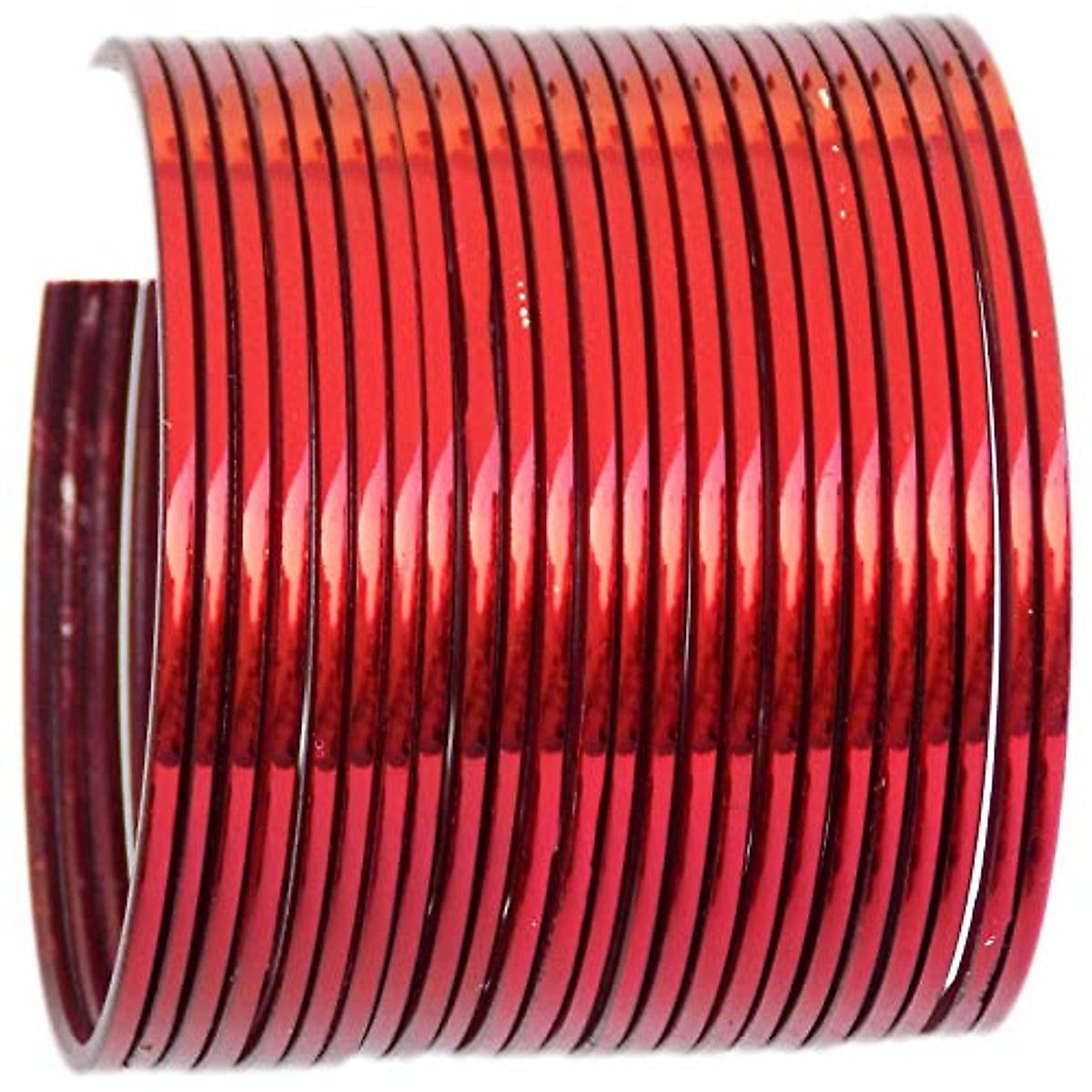 JD'Z COLLECTION Indian Ethnic Metal Bangles Set For Women, Costume Matching Bollywood Fashion Jewelry Bracelet Traditional Plain Churi Bangles Set Of 24 (Mehroon, 2.8)