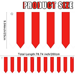 SmoothNovelty Carnival Tent Circus Theme Party Decorations White and Red Striped Circus Awning Decor 3D Awning Circus Tent Canopy for Mardi Gras Carnival Theme Party Decor, 9.84 x 78.74 Inch (3 Pcs)