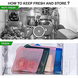 MAISON HUIS Silicone Sandwich Storage Bag, Extra Thick Reusable Silicone Sandwich Washable Bag, BPA Free Kitchen Storage Bag for Food, Leakproof(1PC,Blue)