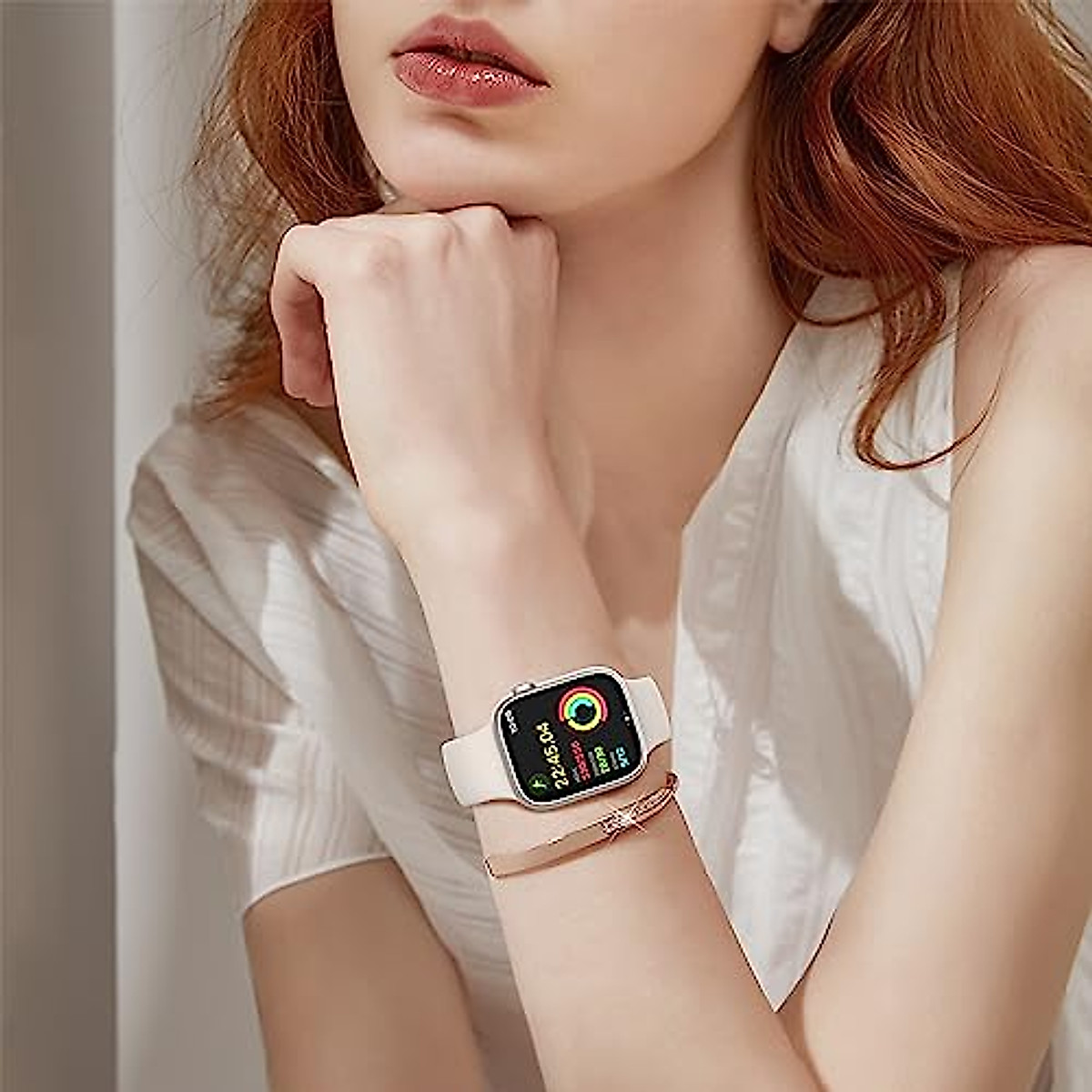 12 Pack Silicone Band Compatible with Apple Watch Band 40mm 41mm 38mm 42mm 44mm 45mm 49mm for Women Men, Soft Waterproof Wristbands Sport Strap for iWatch Series 9 SE 8 7 6 5 4 3 2 1 Ultra/Ultra 2