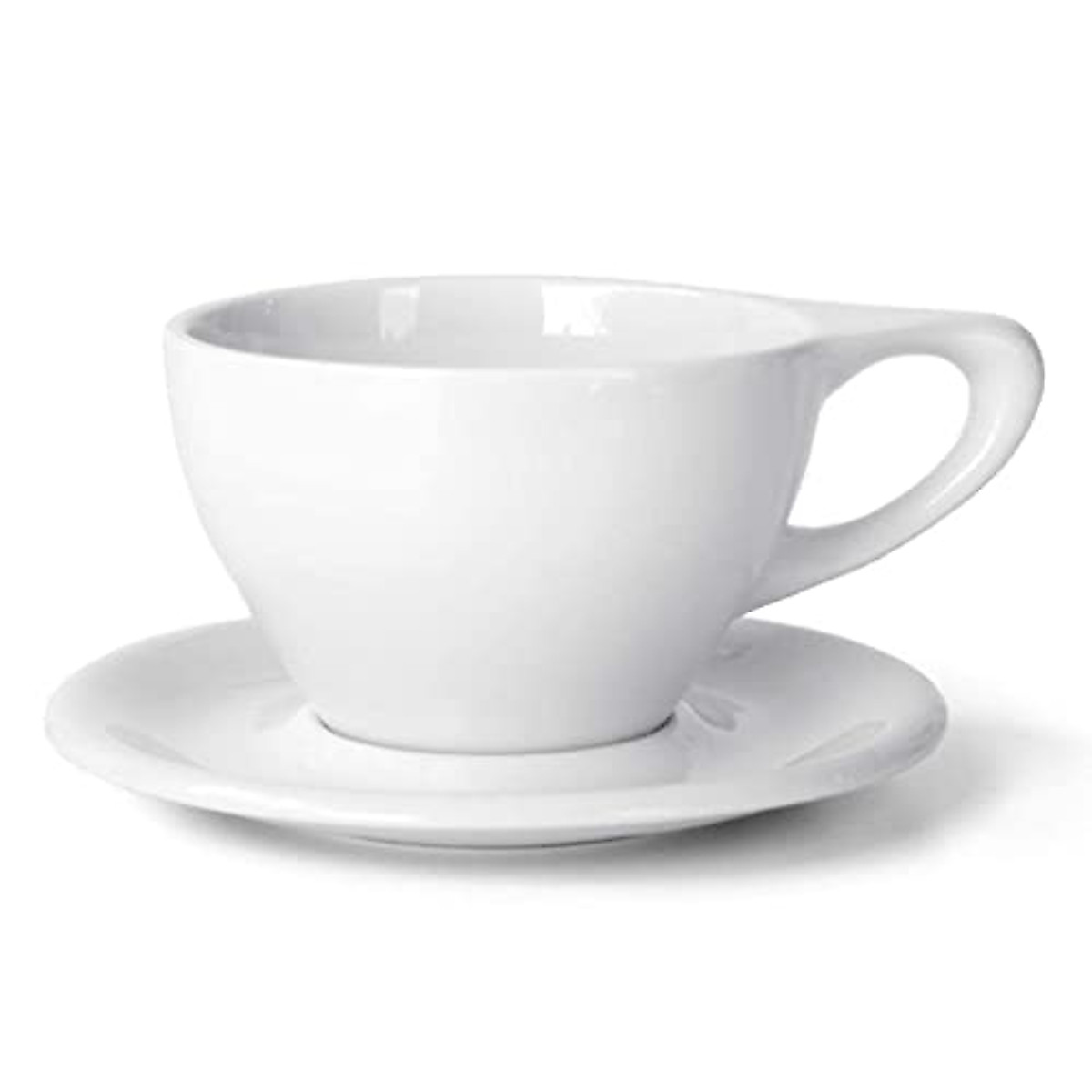 notNeutral LINO Porcelain Cup & Saucer Large Latte 12 oz (White, 1)