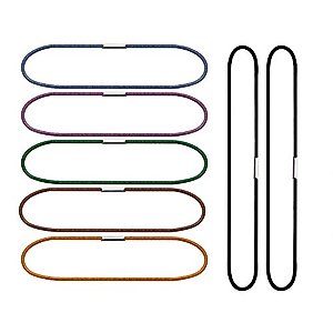 Mini Skater 7 Random Color Notebook Elastic Spring Bands Connecting Insert Refill Replacement Strap Bands Accessories for Travel Journal, 7Pcs