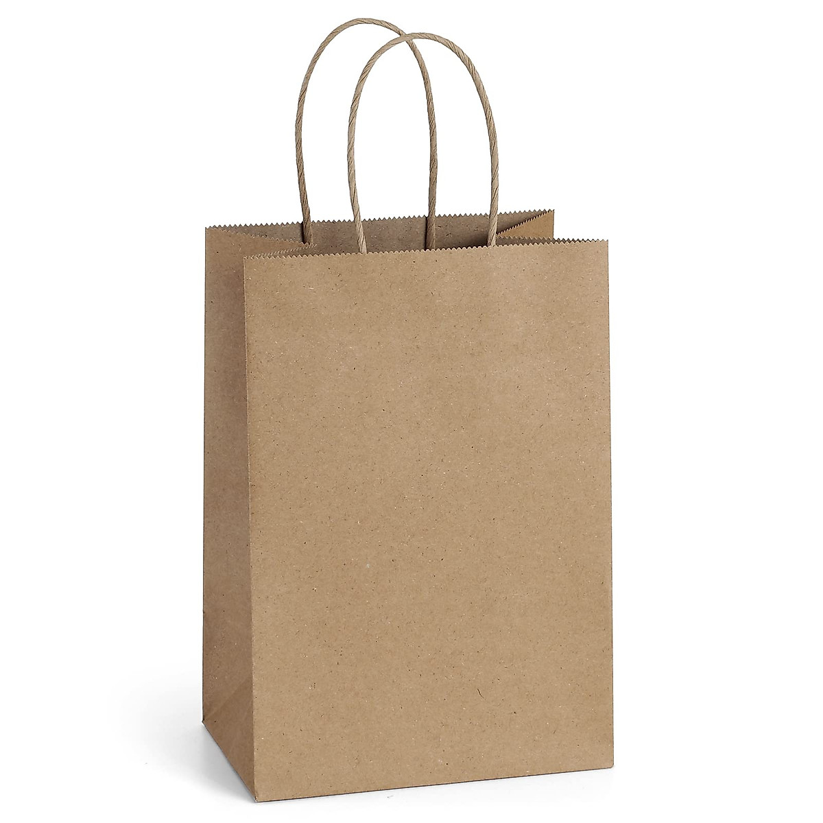 BagDream Small Gift Bags 100Pcs 5.25x3.75x8 Inches Kraft Gift Paper Bags with Handles Bulk, Paper Shopping Bags, Birthday Wedding Party Favor Bags, Brown Gift Bags for Craft Takeouts Business