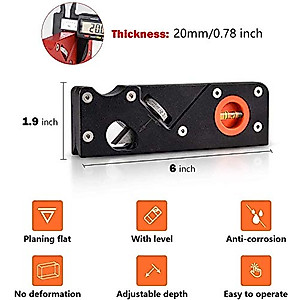 Woodworking Edge Corner Plane Chamfer Plane for Wood Chamfering DIY Hand Tool Woodcraft Corners Edge Carpenter Gift (7 different cutter heads)