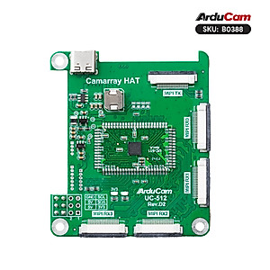 Arducam 16MP Autofocus Quad-Camera Kit for Raspberry Pi, 16MP IMX519 Autofocus Synchronized Pi Camera, Compatible with Nvidia Jetson Board