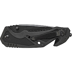 Smith & Wesson M&P SWMP11B 8.9in High Carbon S.S. Folding Knife with 3.8in Tanto Point Blade and Aluminum Handle for Outdoor, Tactical, Survival and EDC, One Size, Black