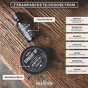 Live Bearded: Beard Oil and Beard Butter Grooming Kit - Tombstone - All-Natural Ingredients with Shea Butter, Argan Oil, Jojoba Oil and More - Beard Growth Support - Made in the USA