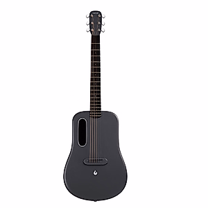 LAVA ME 3 38" Carbon Fiber Lightweight Guitar for Right Hand with Effects Acoustic Guitar Soft | Support Wi-Fi Bluetooth | with Space Bag, Bundle with HogoR Guitar Pick