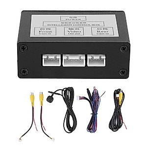 Car Front View Camera Switcher, Smart Car Parking Camera Converter Front Rear View Video Switch Channel Control Box
