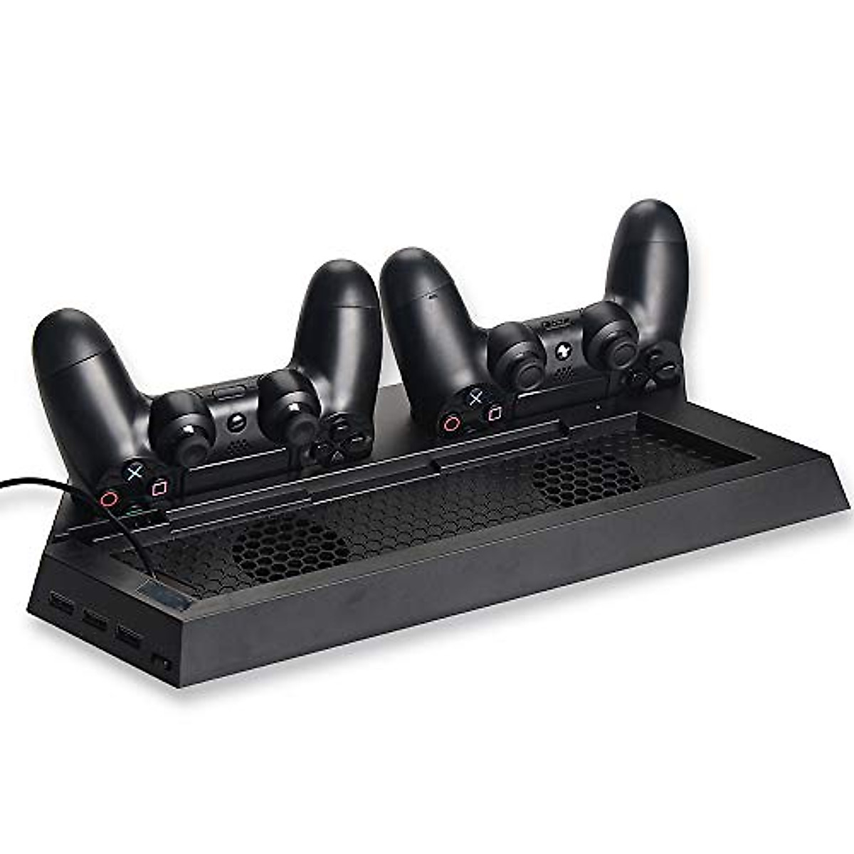 YICANG Vertical Stand with Cooling Fan Controller Charging Station for PS4 /PS4 Slim