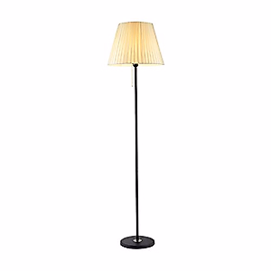 Floor Lamp LED Floor Lamp Dimmable Nordic Simple Metal Vertical Floor Lamp Fabric Lampshade Study Bedroom Living Room Floor Lamp Standing Light (Size : Remote control switch)