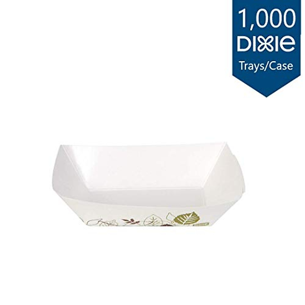 Dixie 2lb Polycoated Paper Food Tray by GP PRO (Georgia-Pacific), Kant Leek, Pathways, 2lb, KL200PATH, 1,000 Count (250 Trays Per Pack, 4 Packs Per Case)