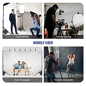 NEEWER 8.5x10ft Adjustable Backdrop Stand Kit, Photography Background Support System with 4 Crossbars, 6 Spring Clamps, 6 Backdrop Clips, 2 Sandbags, and Carrying Bag for Photo Video Party Ceremony