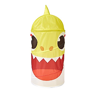 Idea Nuova Baby Shark Kids Pop Up Figural Laundry and Storage Hamper with Dome Lid