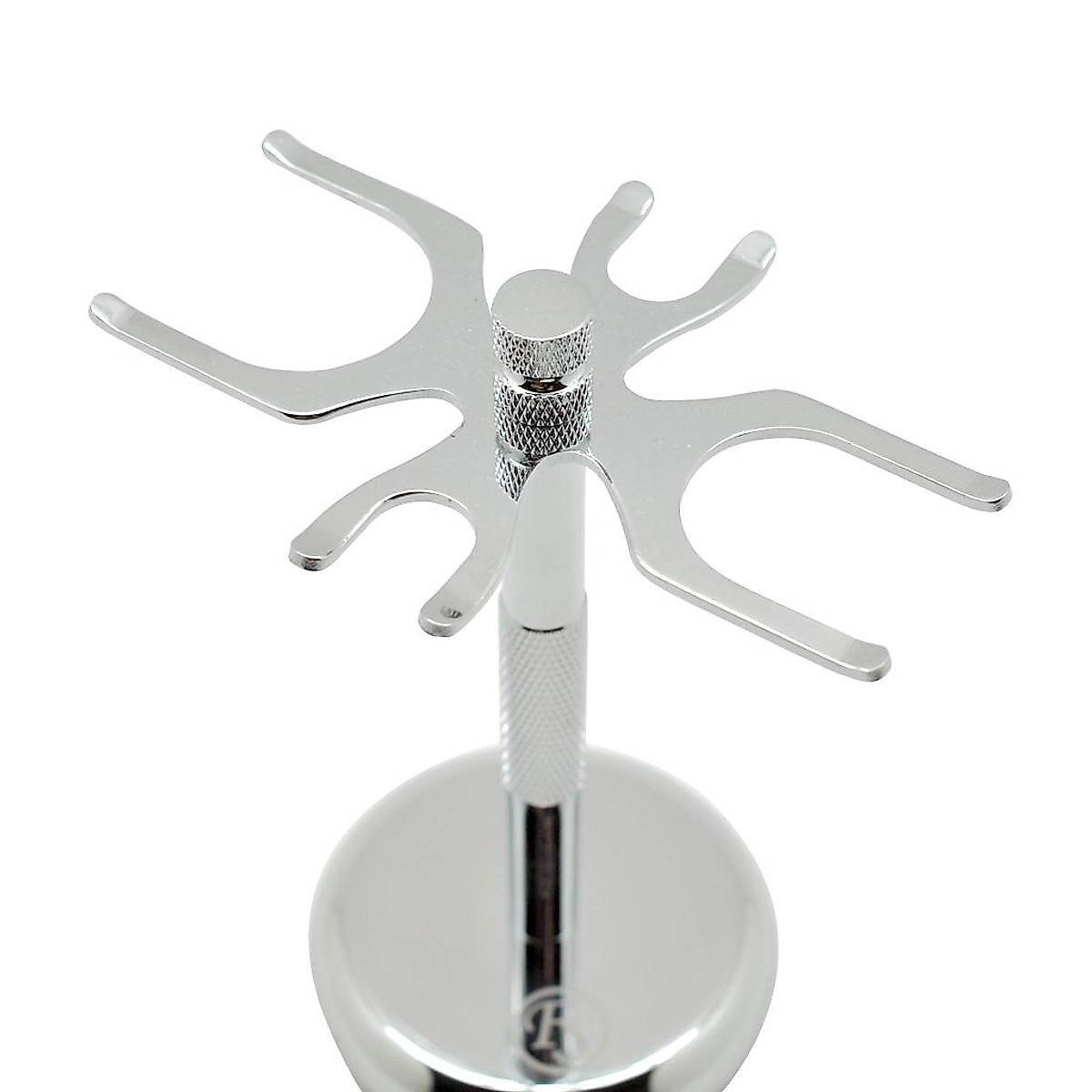 Deluxe Stainless Steel 4 Prong Safety Razor and Shave Brush Stand Drip Stand